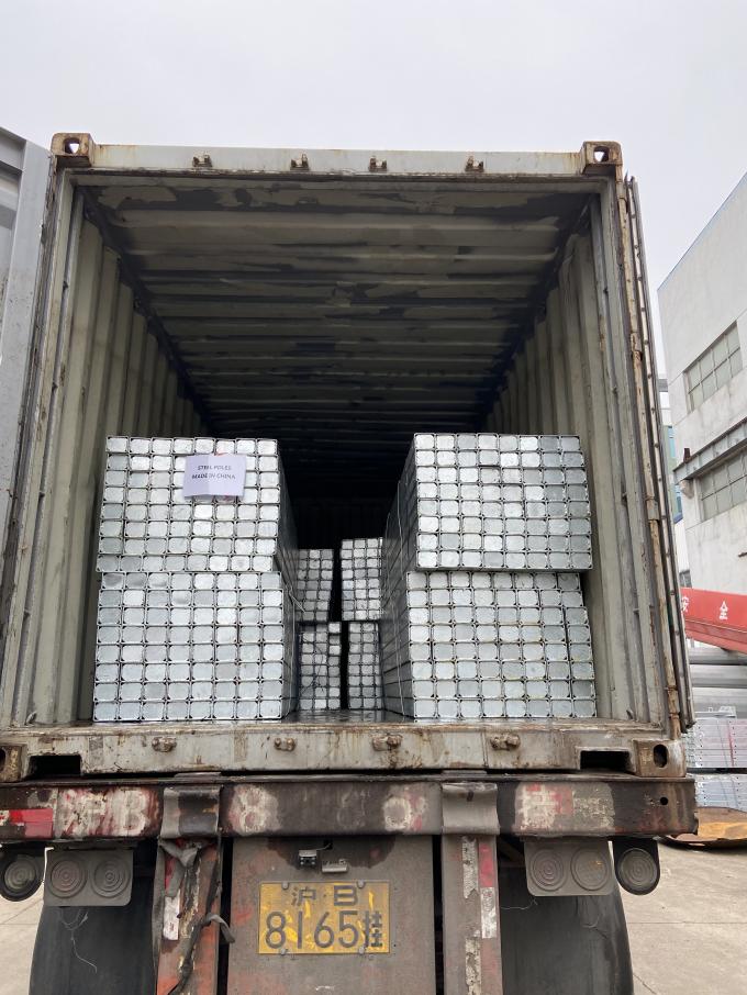 Galvanised Rectangular Cross Arm Pole Square Tube Utility Crossarms 3.0mm