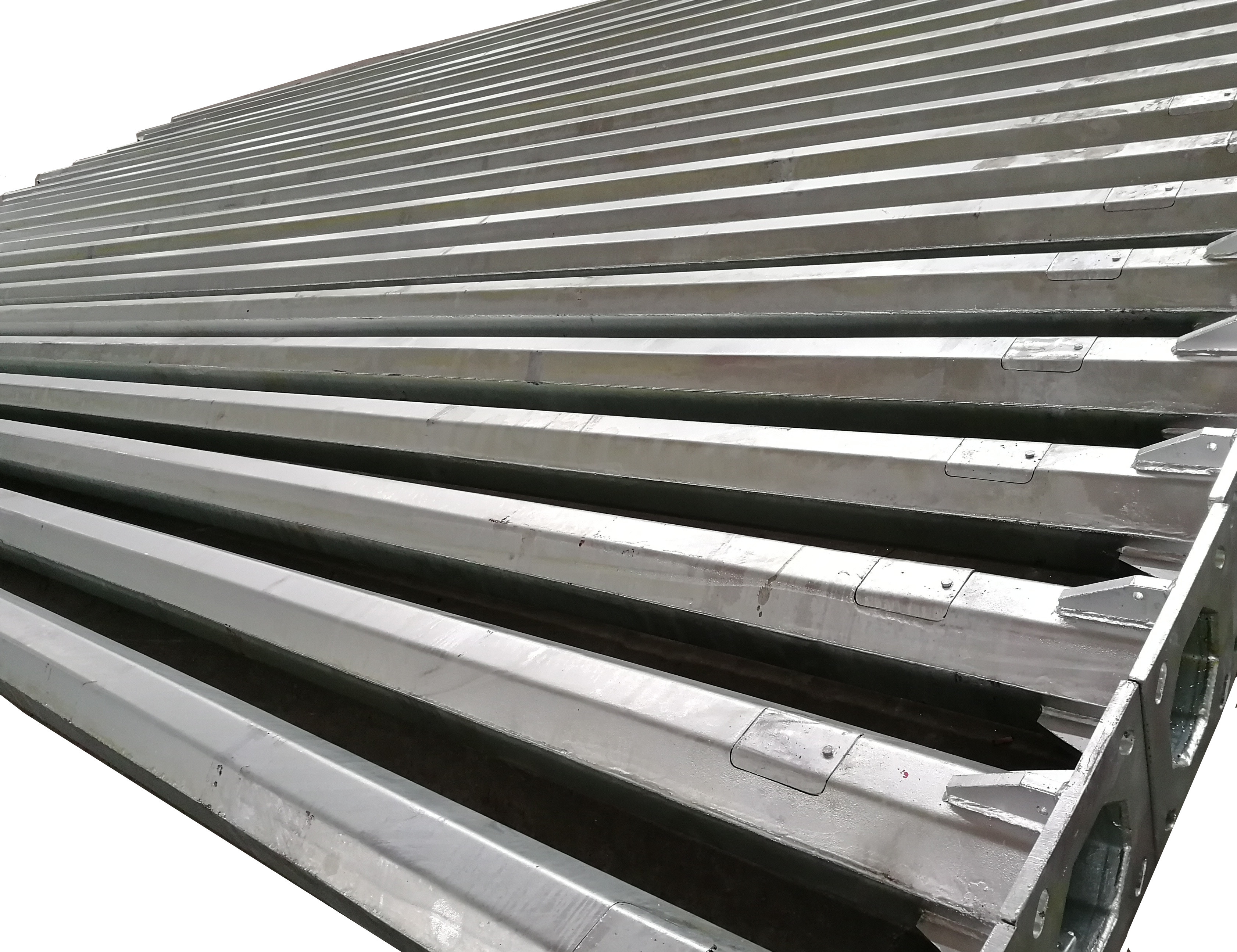 12m Solar Steel Lighting Pole Q255 Galvanized Steel Pole For Street Light