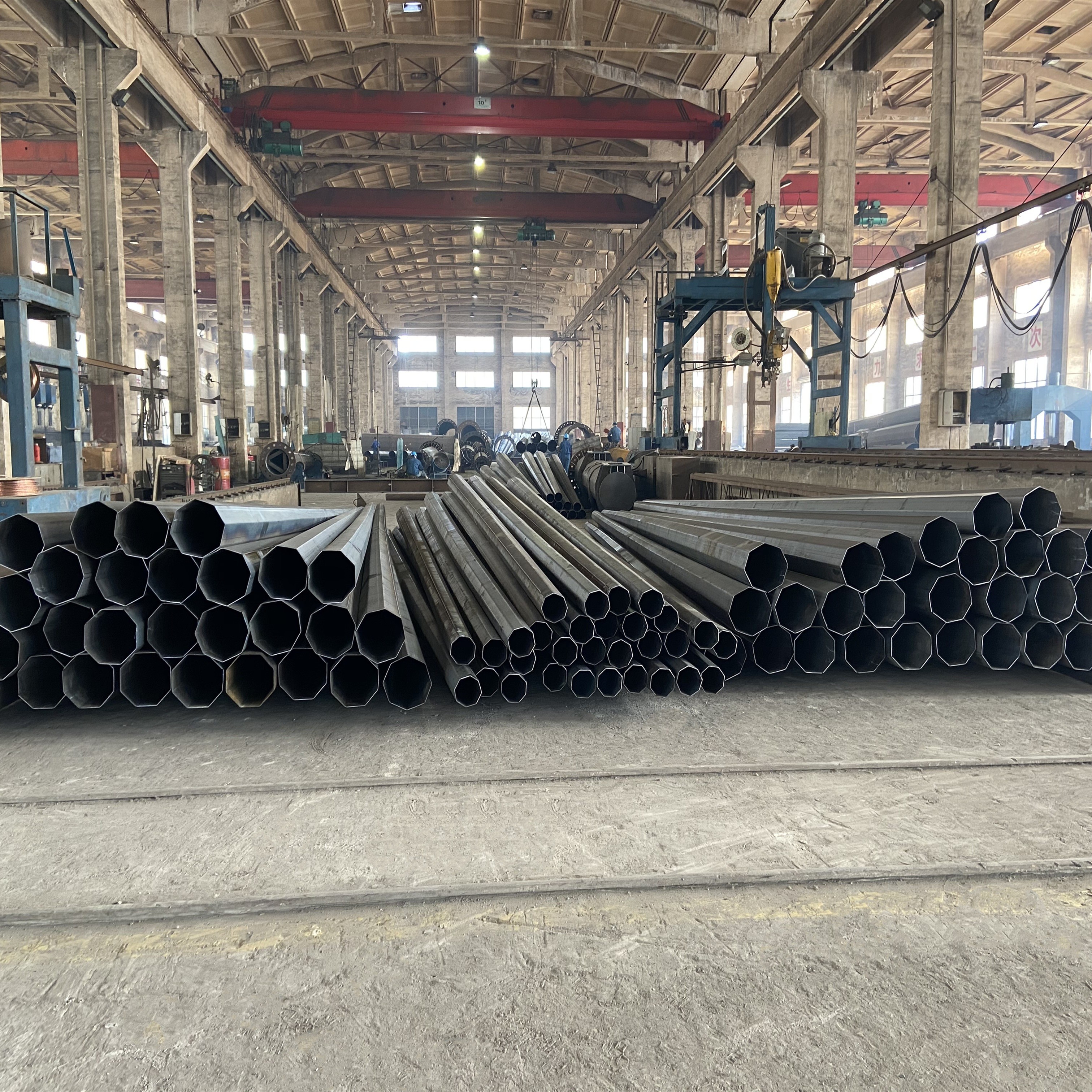 Electrical Transmission Distribution Steel Utility Pole 25FT To 45FT