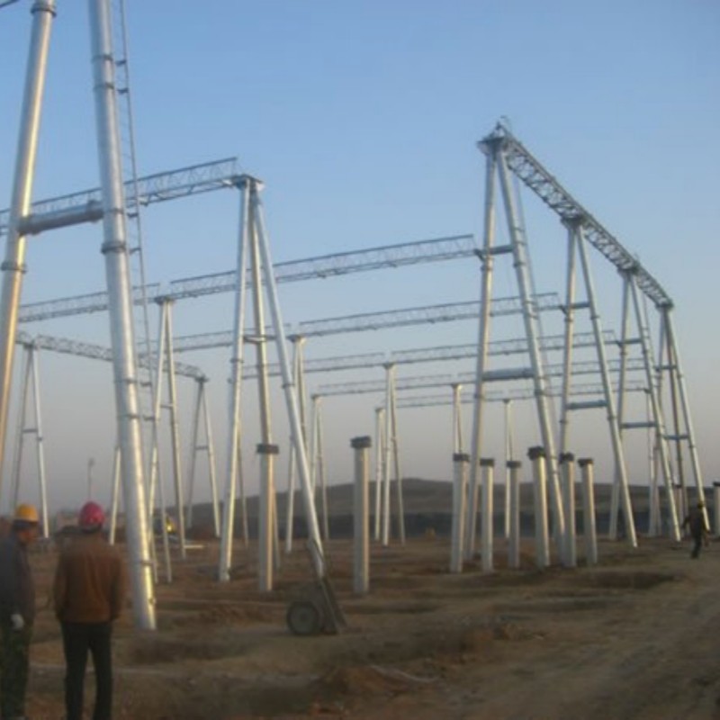 10kv 35kv 110kv 220kv Round or Polygonal Hot Dip Galvanized Substation ...