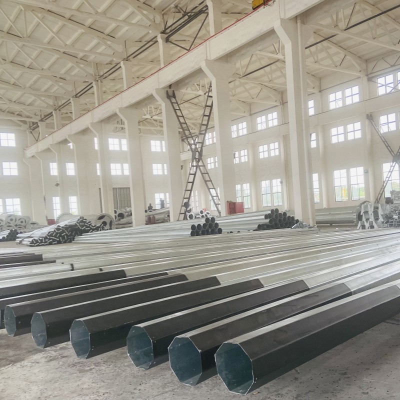 30FT Q355B Communication Pole Octagonal Distribution Utility Pole ...