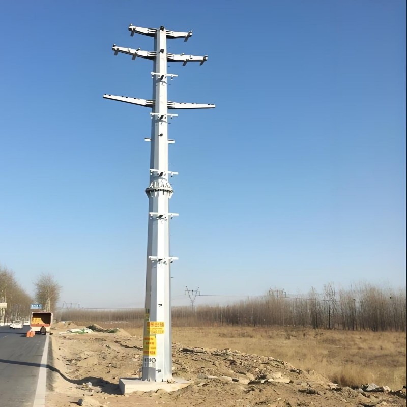 110KV 4-Circuit Overhead Line 460Mpa Hot Dip Galvanized Transmission ...
