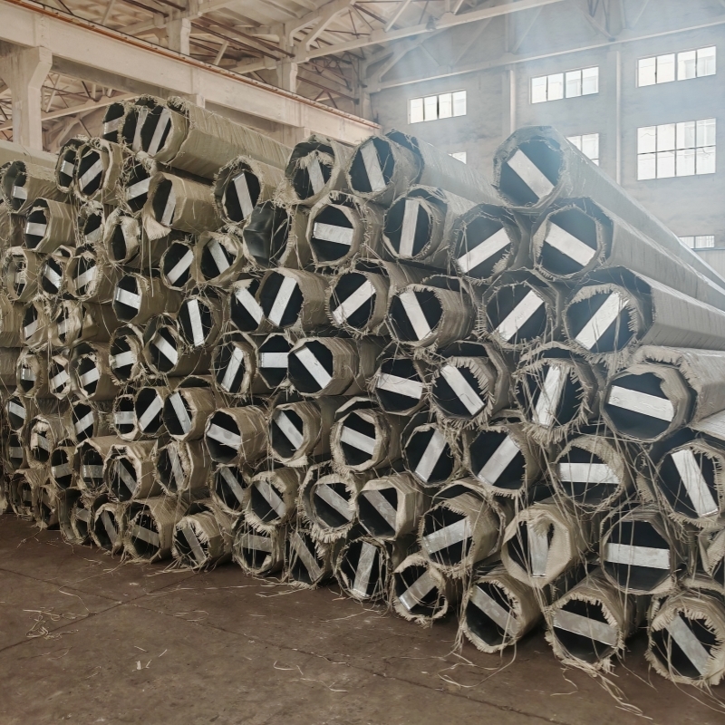 Octagonal 30FT Steel Galvanized Pole With Nea Standard For 15KV Power ...